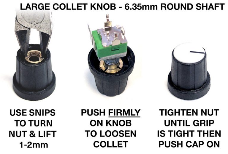 ‘Intellijel’ Black Knobs (Sifam/Selco) – Thonk – DIY Synthesizer Kits & Components