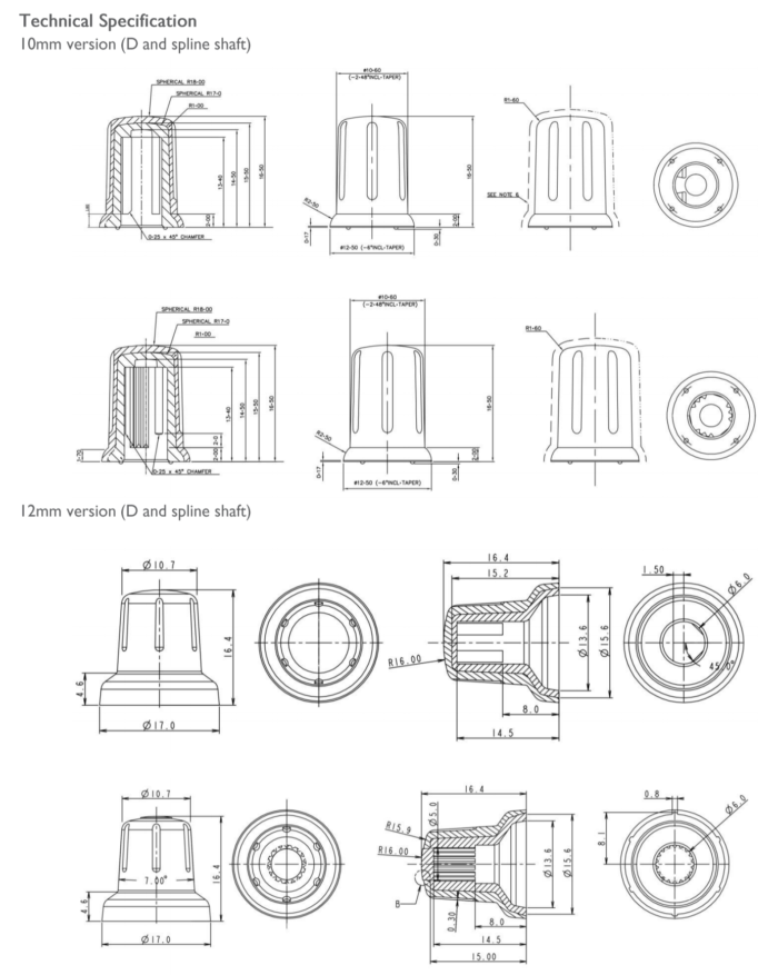 Sifam Soft Touch Encoder Knobs – Thonk – DIY Synthesizer Kits & Components