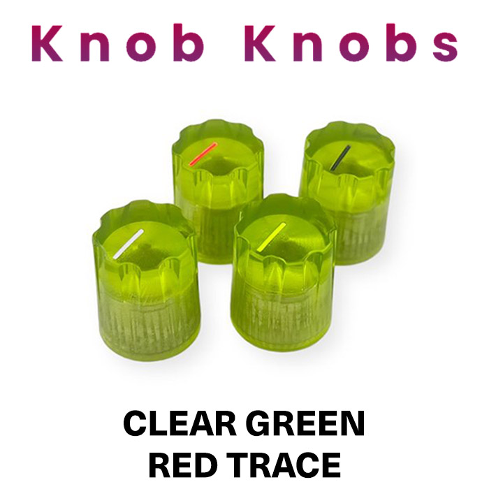 Knob Knobs – Clear Green with Neon Orange Trace – Thonk – DIY Synthesizer Kits & Components