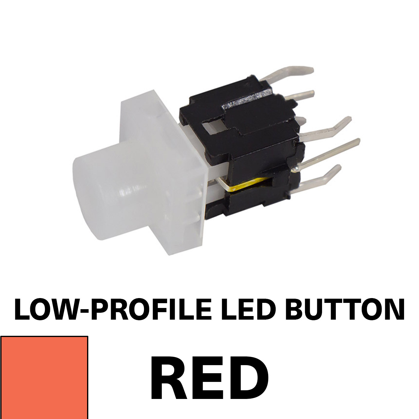 Low-Profile LED Button – RED – Thonk – DIY Synthesizer Kits & Components